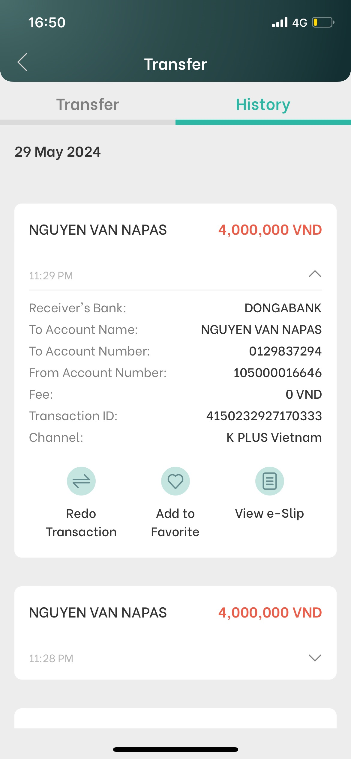 K PLUS Vietnam Application Guide - Regenerate e-Slip
